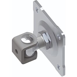 Adjustable Galvanised RHS Hinge with Bracket and Fixing Plate